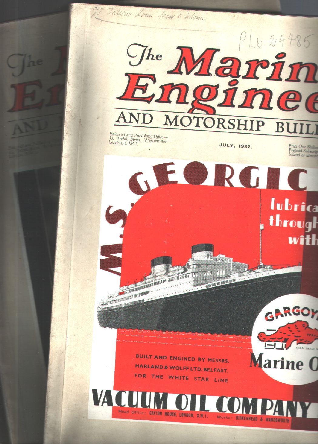 The Marine Engineer and Motorship Builder 7 volumes 1932 May, June ...